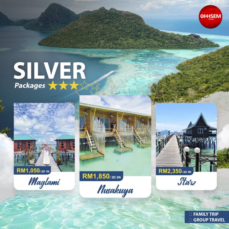 Pakej Semporna VIP - Gold - Silver - Bronze - Budget